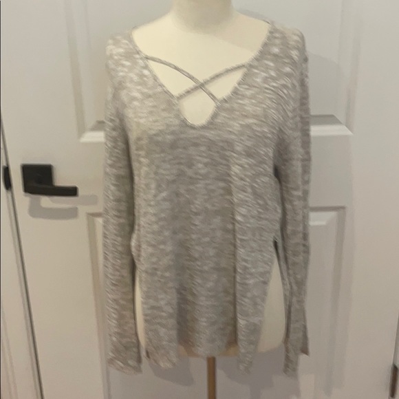 miami | Sweaters | Miami Font Keyhole Sweater Size L W Side Slits ...